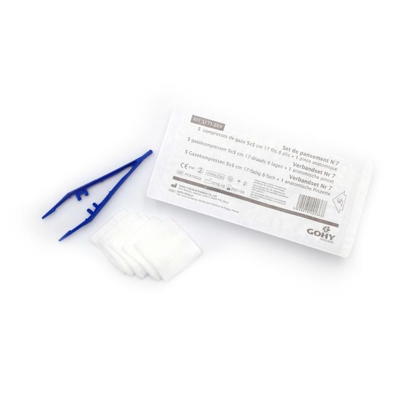50 sets n°7 de 5 compresses + 1 pince| Senup